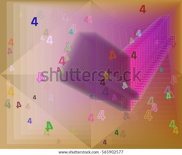 Number 4 Background Idea Stock Vector (Royalty Free) 565902577 ...