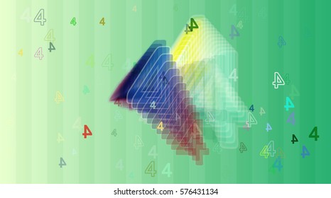Number 4 Background Design Stock Vector (Royalty Free) 654452131