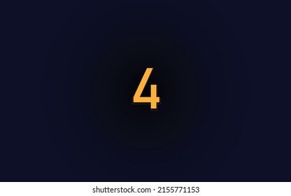 Number 4 Gradient Background Abstract Stock Vector (Royalty Free ...