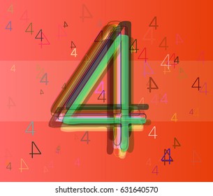 Number 4 Icon Vector Stock Vector (Royalty Free) 631640570 | Shutterstock