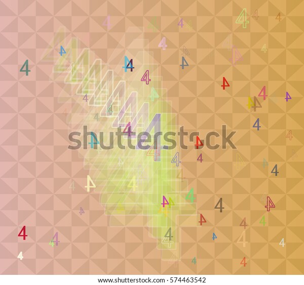 Number 4 Idea Vector Stock Vector (Royalty Free) 574463542 | Shutterstock