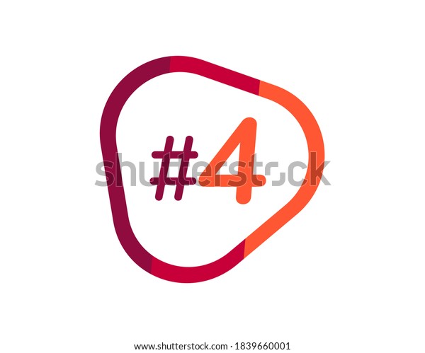 Number 4 Image Design 4 Logos Stock Vector (Royalty Free) 1839660001 ...