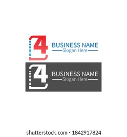 Number 4 Logo Icon Squares Design Stock Vector (Royalty Free ...
