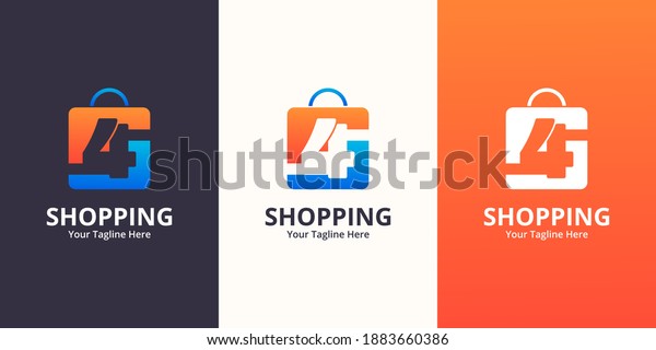 Number 4 Shop Logo Designs Template Stock Vector (Royalty Free ...