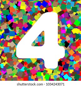 Number 4 Sign Design Template Element Stock Vector (Royalty Free ...