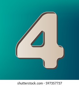 Number 4 Sign Design Template Element Stock Vector (Royalty Free ...