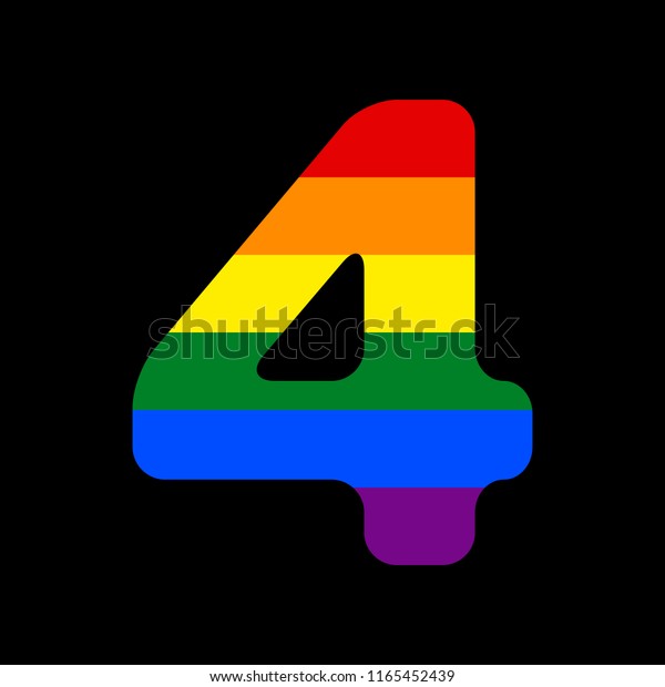 Number 4 Sign Design Template Element Stock Vector (Royalty Free ...