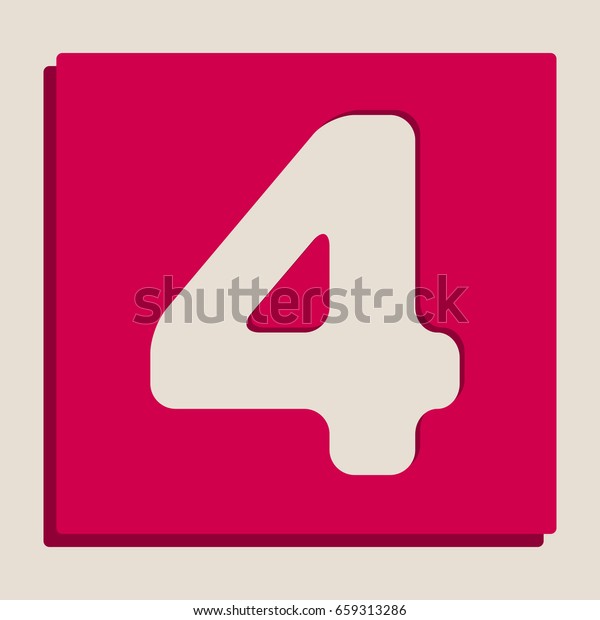 Number 4 Sign Design Template Element Stock Vector (Royalty Free ...