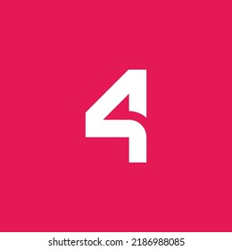 Number 4 Simple Logo Icon Design Stock Vector (Royalty Free) 2186988085 ...