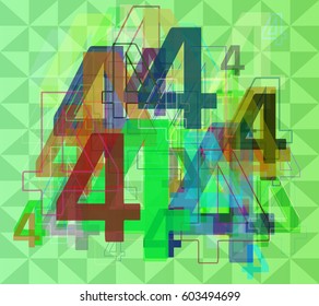 Number 4 Template Art Stock Vector (Royalty Free) 603494699 | Shutterstock
