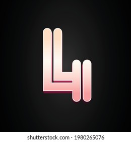 Number 4 Text Effect Design Vector Stock Vector (Royalty Free ...