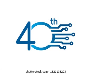 Number 40 Logo Symbol Template Design Stock Vector (Royalty Free ...