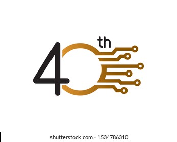 Number 40 Logo Symbol Template Design Stock Vector (Royalty Free ...
