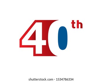 Number 40 Logo Symbol Template Design Stock Vector (Royalty Free ...