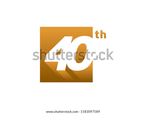 Number 40 Logo Symbol Template Design Stock Vector (Royalty Free ...