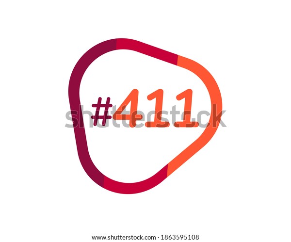 Number 411 Image Design 411 Logos Stock Vector (Royalty Free ...