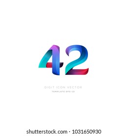 42nd Anniversary Logo Design Number 42 Stock Vector (Royalty Free ...