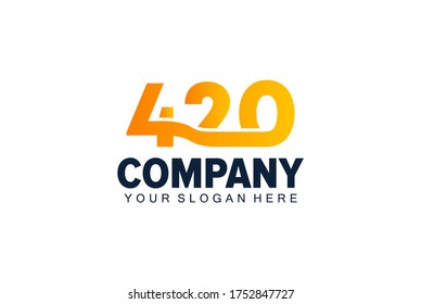 Number 420 Typographic Iconic Logo Vector: เวกเตอร์สต็อก (ปลอดค่า ...