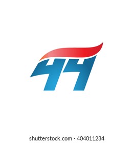 Number 44 Swoosh Design Template Logo Stock Vector (Royalty Free ...