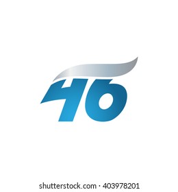 Number 46 Swoosh Design Template Logo Stock Vector (Royalty Free ...