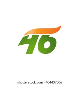 Number 46 Swoosh Design Template Logo Stock Vector (Royalty Free ...