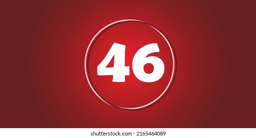 Number 46 Two Circles Luxury Red Stock Vector (Royalty Free) 2165464089 ...