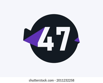 Number 47 Logo Icon Design Vector Stock Vector (Royalty Free ...
