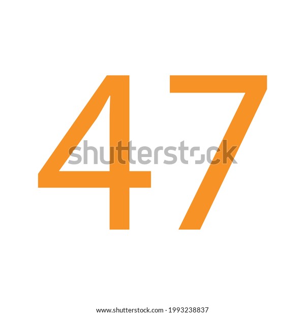 Number 47 Simple Clip Art Illustration Stock Vector (Royalty Free ...