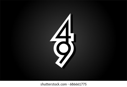 Number 49 Black White Logo Vector Stock Vector (Royalty Free) 686661775 ...
