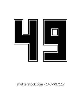 Number 49 Forty Nine Vector Shape Stock Vector (Royalty Free ...