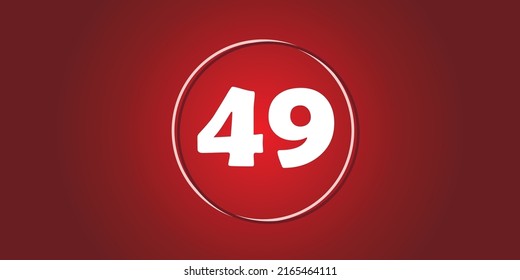 Number 49 Two Circles Luxury Red Stock Vector (Royalty Free) 2165464111 ...