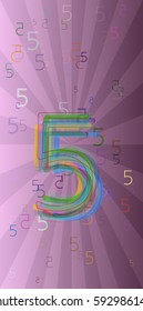 Number 5 Art Design Stock Vector (Royalty Free) 592986143 | Shutterstock