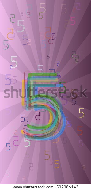Number 5 Art Design Stock Vector (Royalty Free) 592986143 | Shutterstock