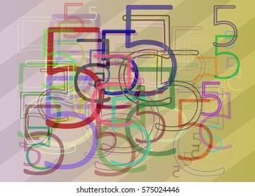 Number 5 Background Art Stock Vector (Royalty Free) 653651518 ...