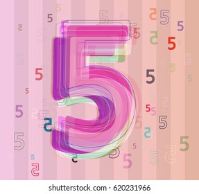 5 Number Texture Template Stock Vector (Royalty Free) 579470899