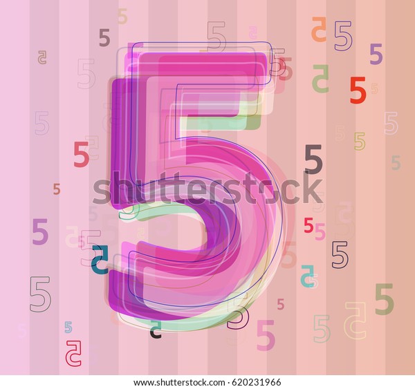 Number 5 Art Texture Stock Vector (Royalty Free) 620231966 | Shutterstock
