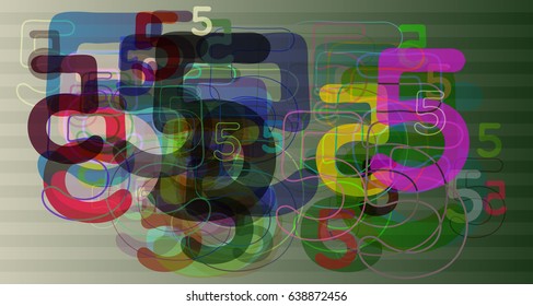 Number 5 Background Art Stock Vector (Royalty Free) 638872456 ...