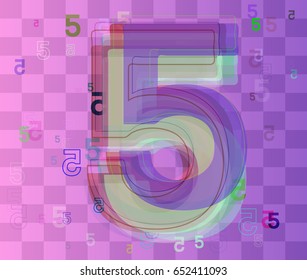 Number 5 Background Art Stock Vector (Royalty Free) 652411093 ...