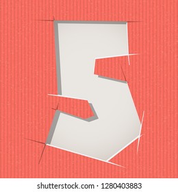 Letter Cut Out On Cardboard Vector: vector de stock (libre de regalías ...