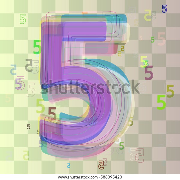 Number 5 Design Texture Stock Vector (Royalty Free) 588095420 ...