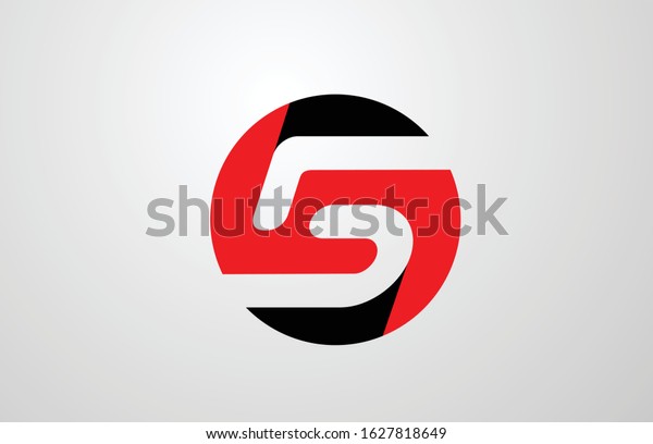 Number 5 Five Red Black Logo Stock Vector (Royalty Free) 1627818649