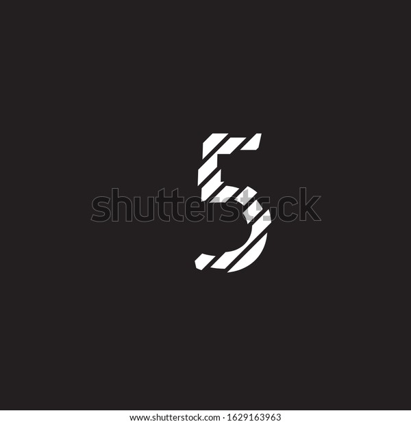 Number 5 Five Stripes White Appearance Stock Vector (Royalty Free ...