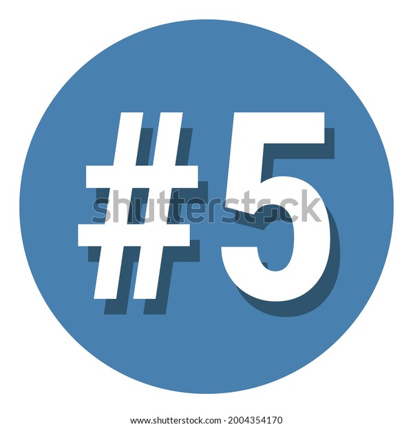 Number 5 Five Symbol Sign Circle Stock Vector (Royalty Free) 2004354170 ...