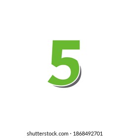 Number 5 Green Color Illustration Isolated Stock Illustration ...