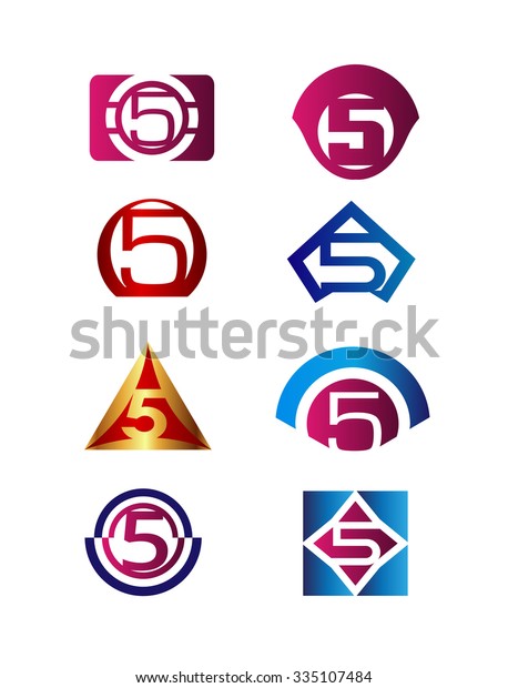 Number 5 Logo Icon Design Template Stock Vector (Royalty Free ...