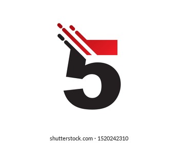 Number 5 Logo Symbol Template Design Stock Vector (Royalty Free ...