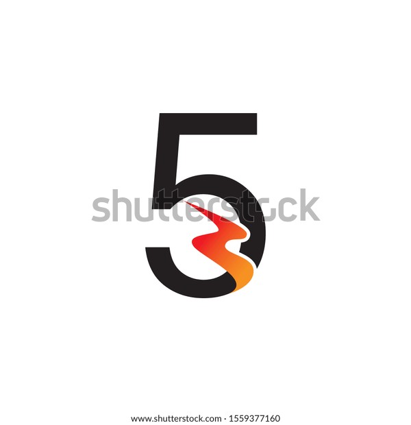 Number 5 Logo Symbol Template Design Stock Vector (Royalty Free ...