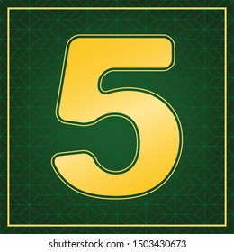 Number 5 Sign Design Template Element: เวกเตอร์สต็อก (ปลอดค่าลิขสิทธิ์ ...