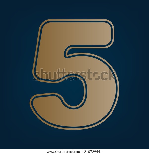 Number 5 Sign Design Template Element Stock Vector (Royalty Free ...