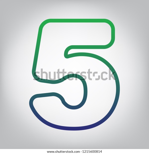 Number 5 Sign Design Template Element Stock Vector (Royalty Free ...
